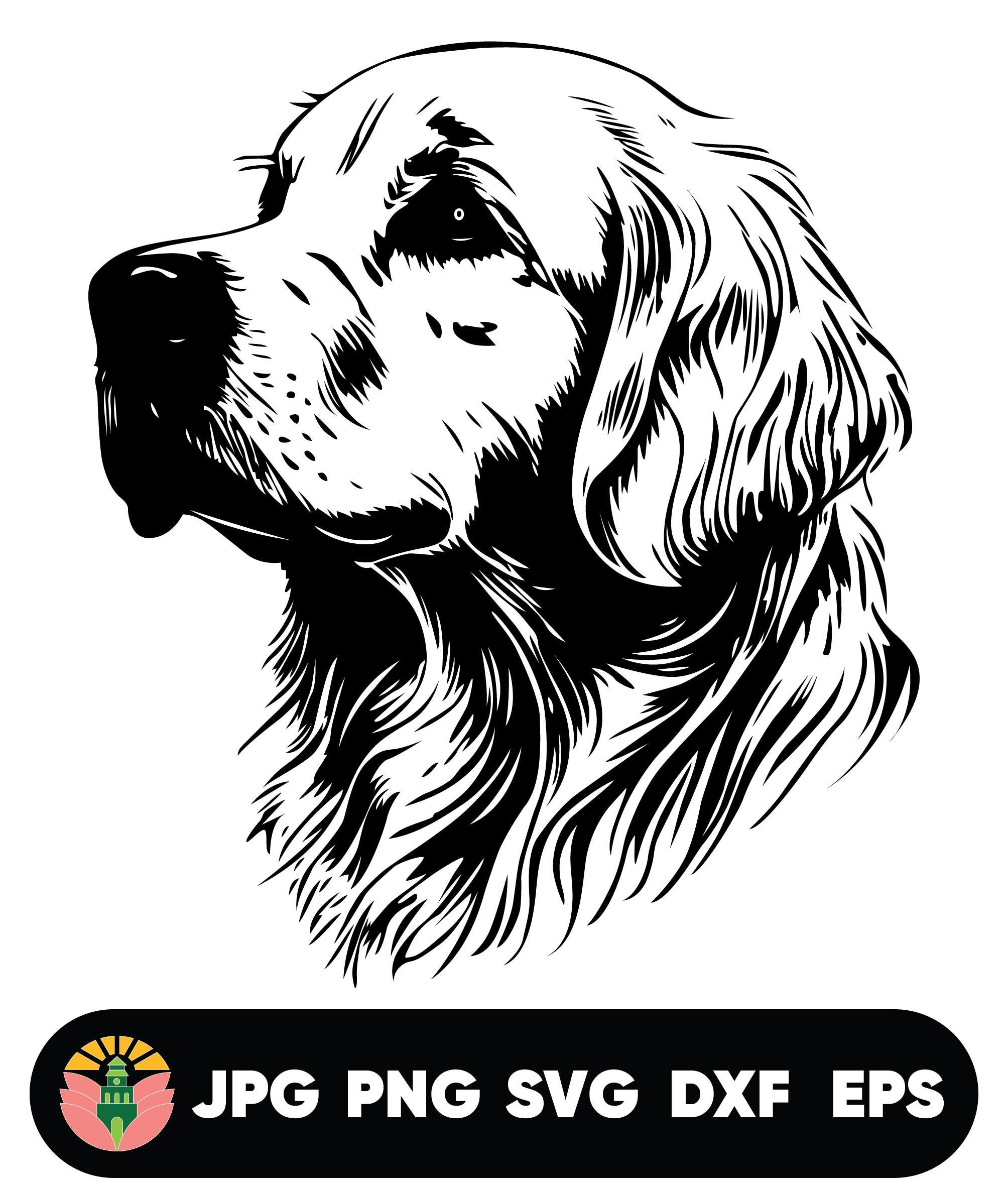 Golden Retriever Head Svg, Peeking Golden Retriever Clipart, Peeking ...