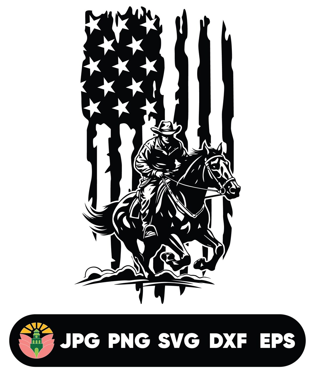 US Cowboy Svg, Western Cowboy Riding Horse SVG, Rodeo Cowboy Svg, Horse ...