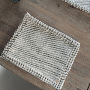 Knitted Placemat PATTERN, Modern Table Decor Pdf - Etsy