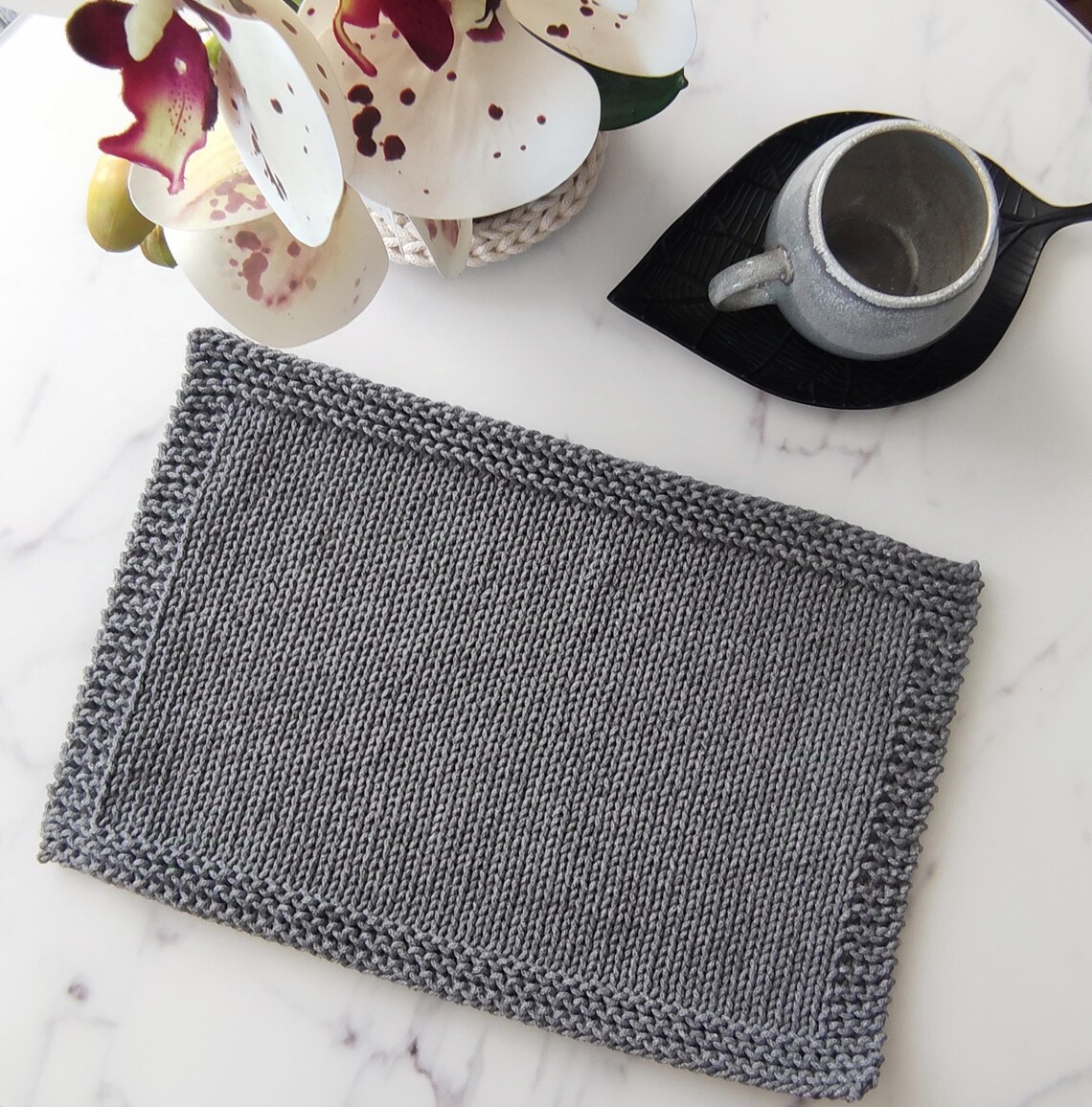 Placemat Knitting Pattern, Knitted Tablecloth, Modern Placemat Diy - Etsy