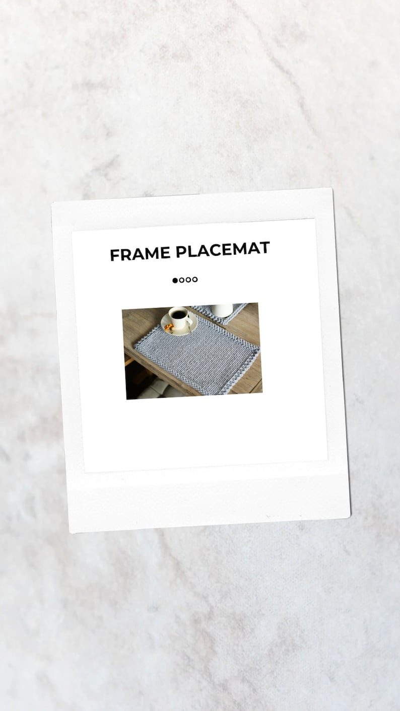 Placemat Knitting Pattern: Modern DIY Knitted Table Mat – Easy Beginner ...