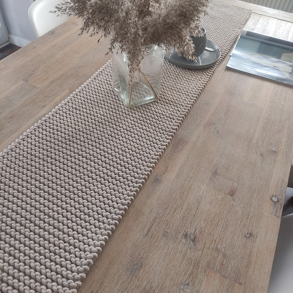 Knit Table Runner - Etsy