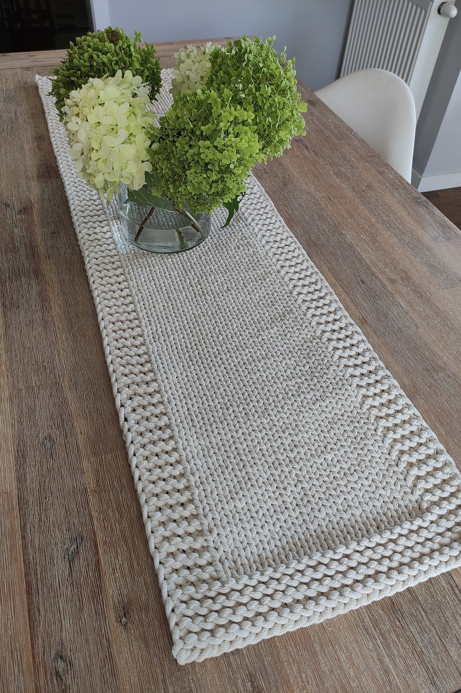 Knit Table Runner Pattern: Easy US Terms (PDF Download) - Etsy