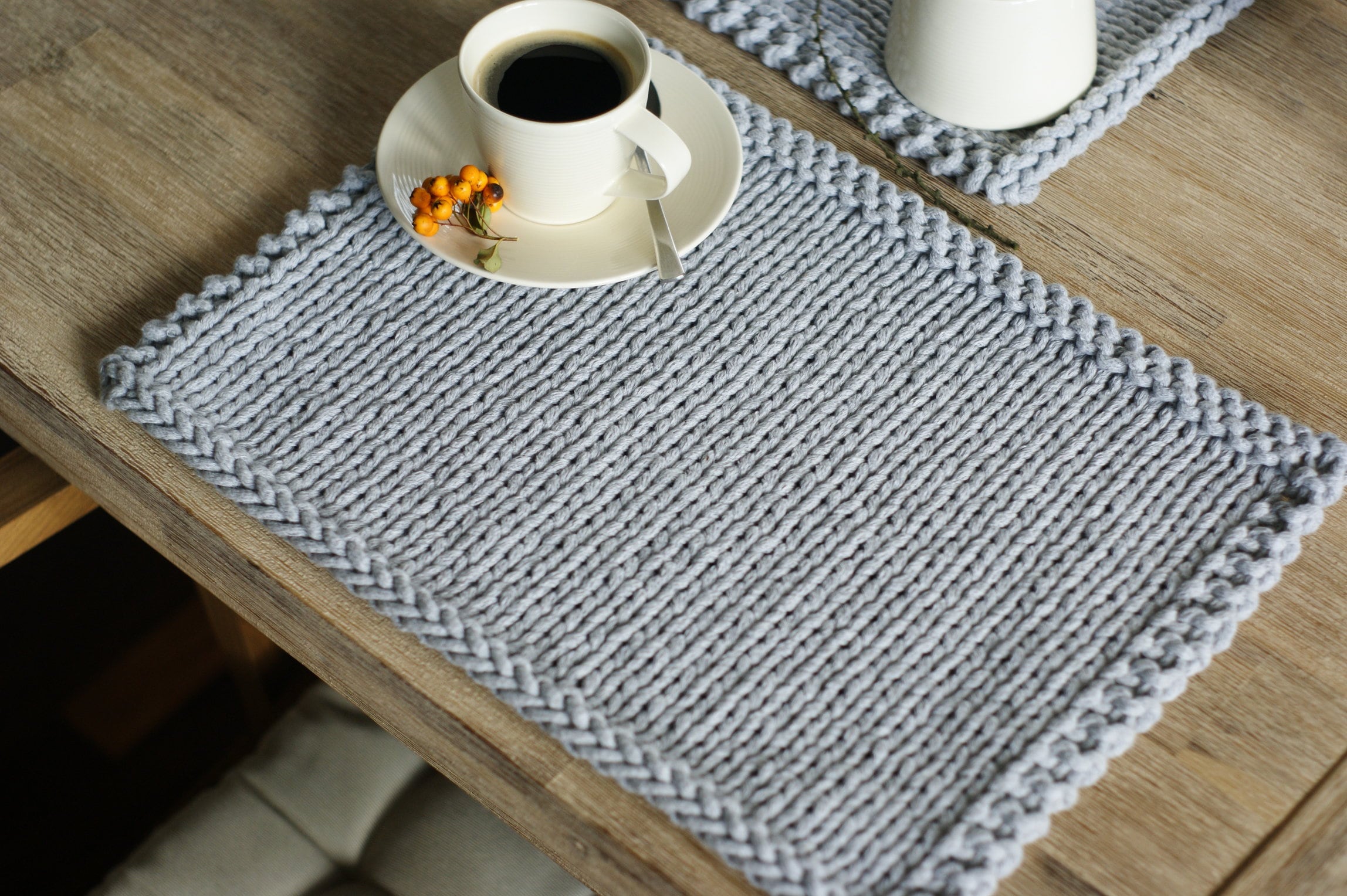 Knitted Placemat PATTERN Modern Table Decor Pdf Etsy UK