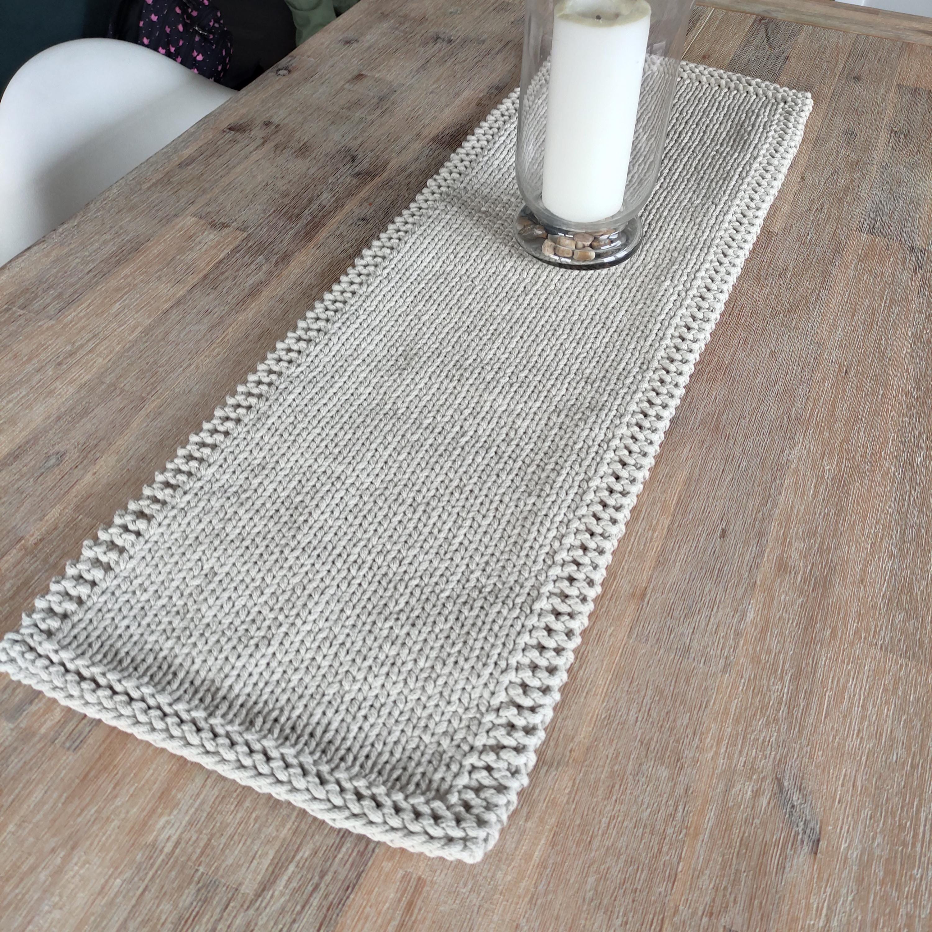 Knitted Pattern PDF Set 2 in 1 - Knit Table Runner Pattern, Placemat ...