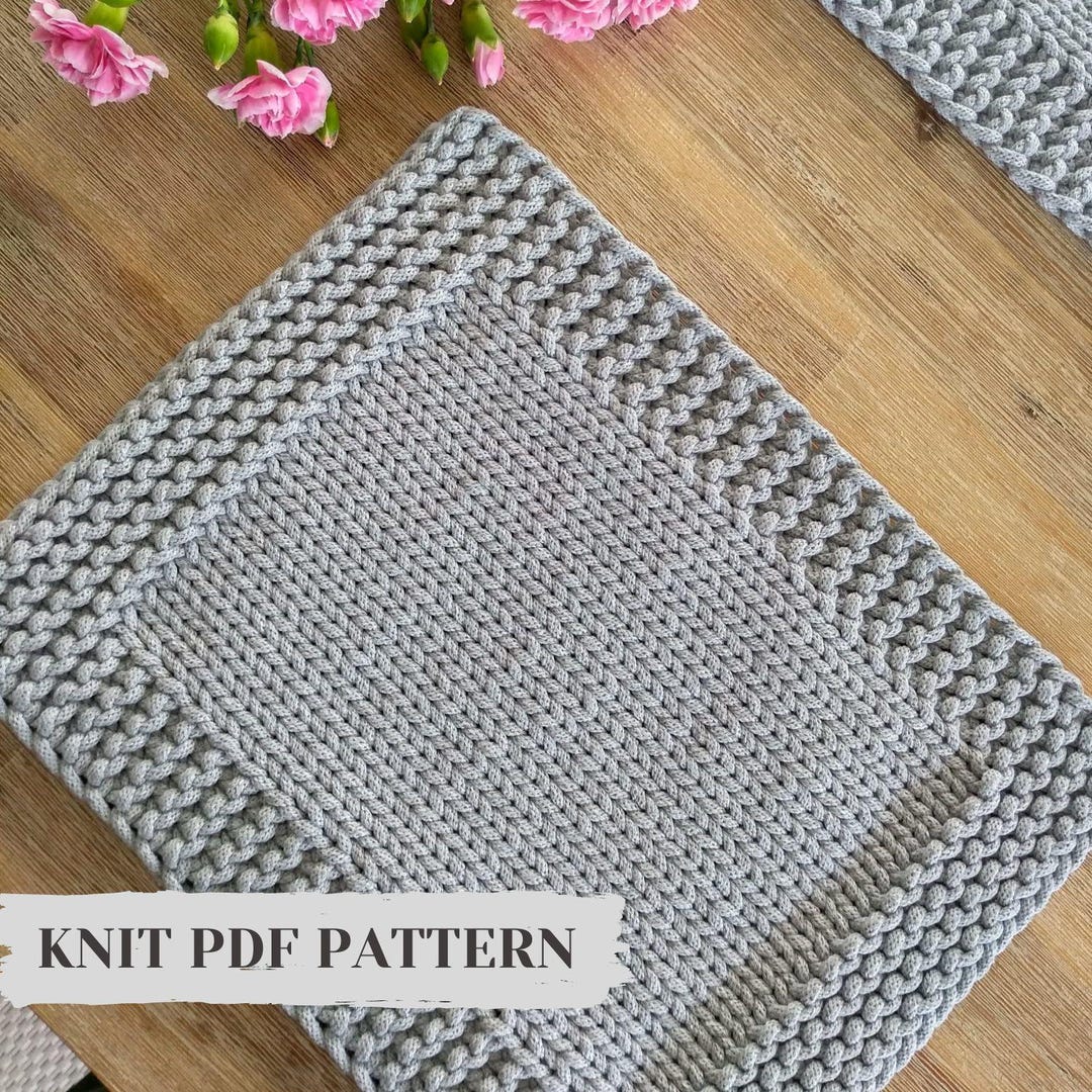 Placemat KNITTED PATTERN, Table Mat Pdf Pattern, Modern Placemat ...