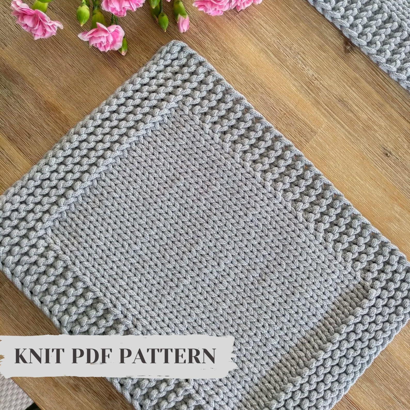 Placemat KNITTED PATTERN, Table Mat Pdf Pattern, Modern Placemat ...