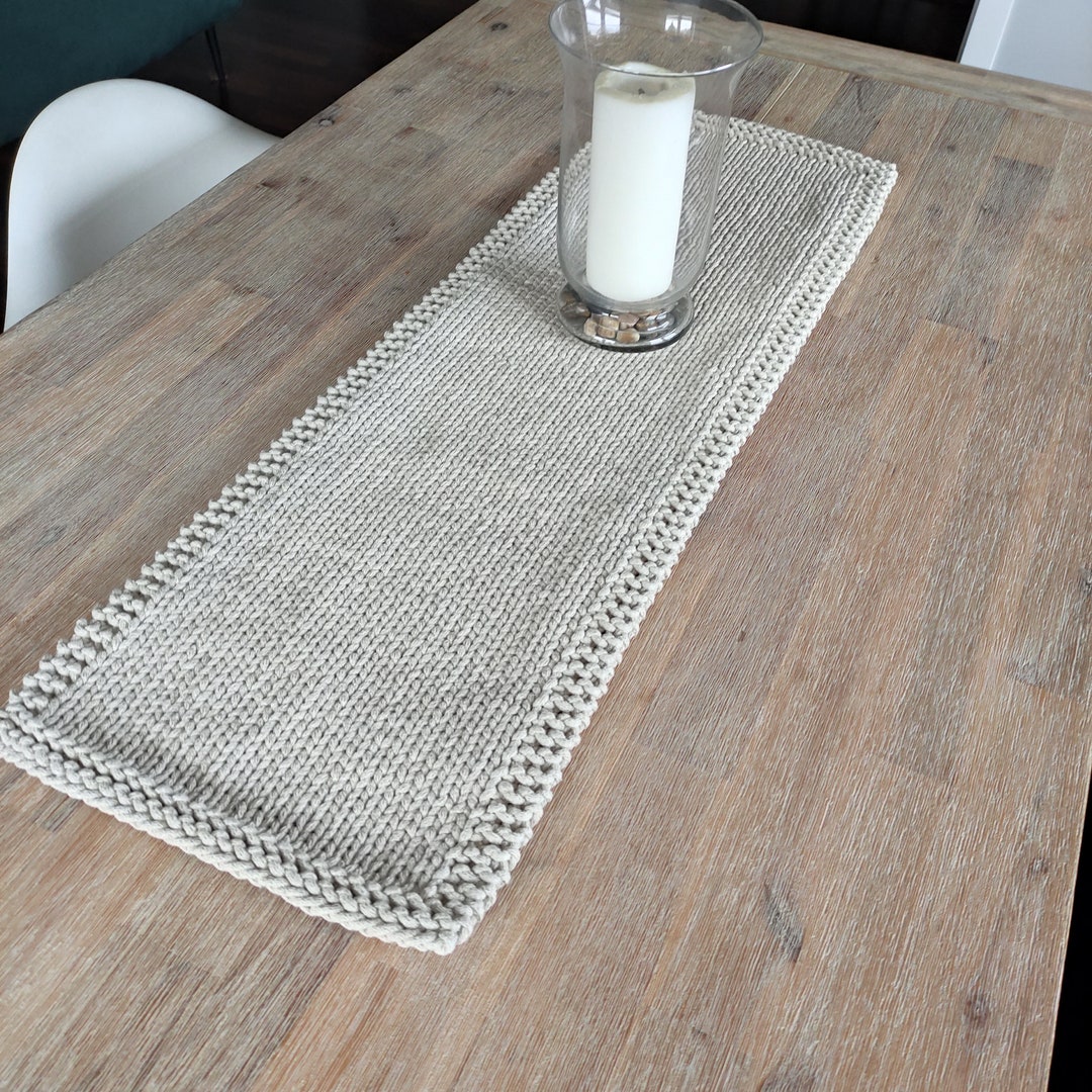 Table Runner Knitting Pattern, Table Decor Easy Knit Pdf Download - Etsy