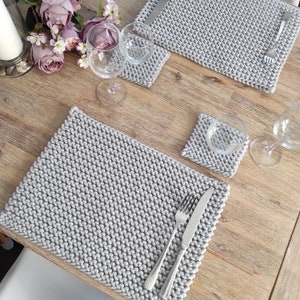 Placemat KNITTED PATTERN , PDF Table Mat, Placemat and Coaster Pattern ...