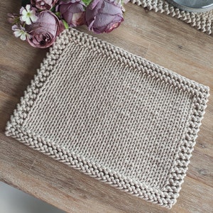 Placemat Knitting Pattern, Knitted Tablecloth, Modern Placemat Diy - Etsy