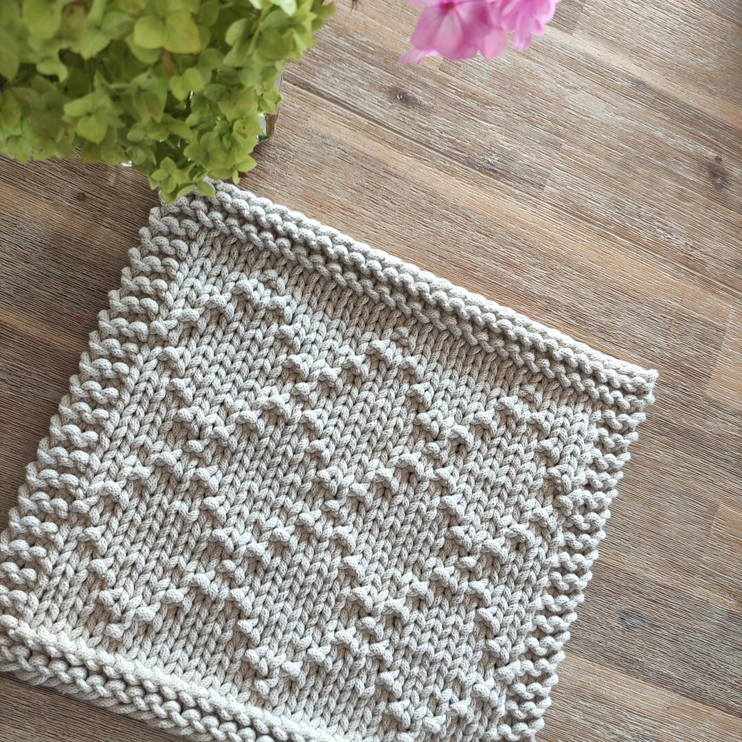 Set of 6 Unique Knitted Table Mats, Elegant Natural Decor for Any ...
