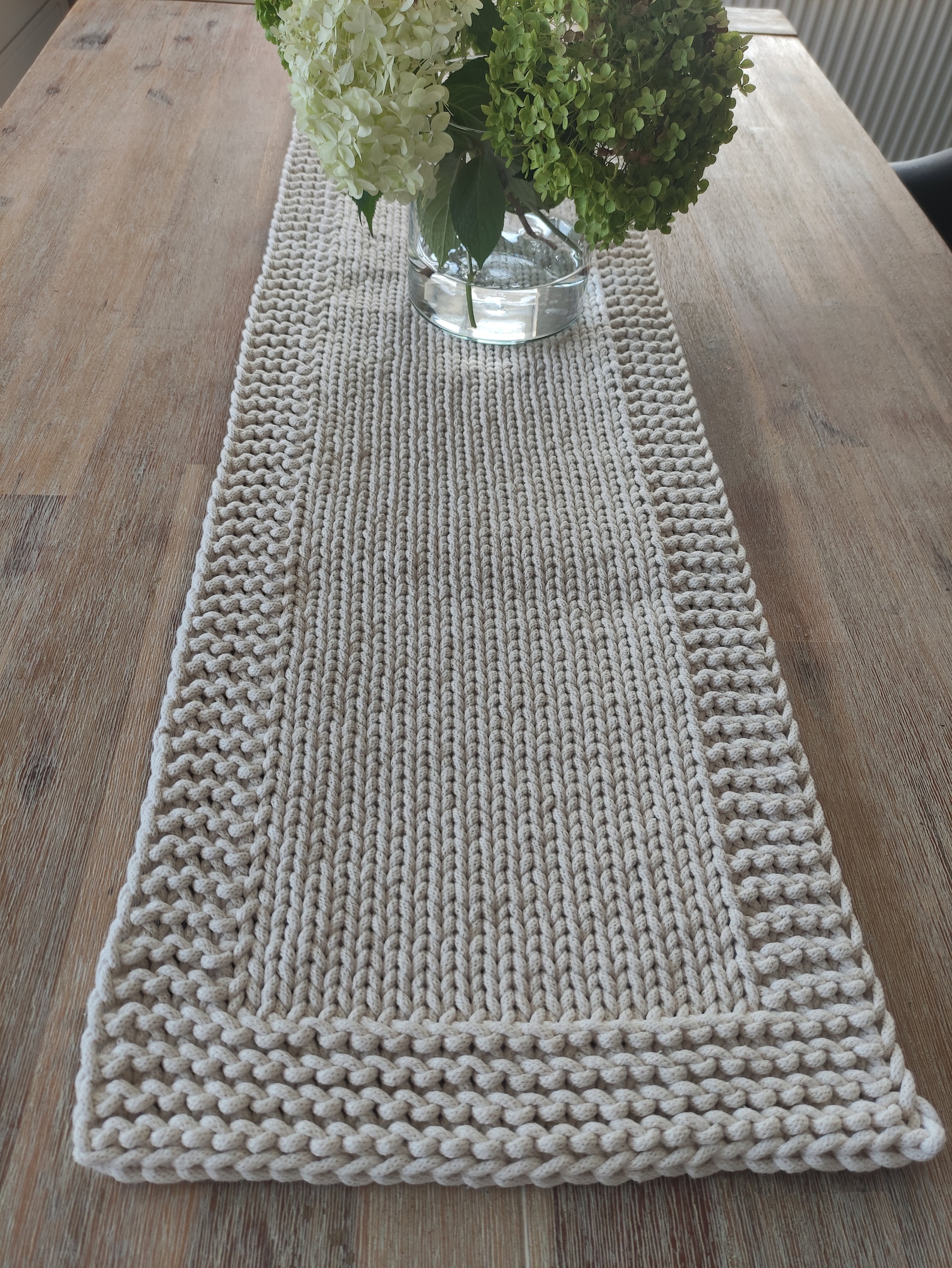 Knit Table Runner Pattern: Easy US Terms (PDF Download) - Etsy