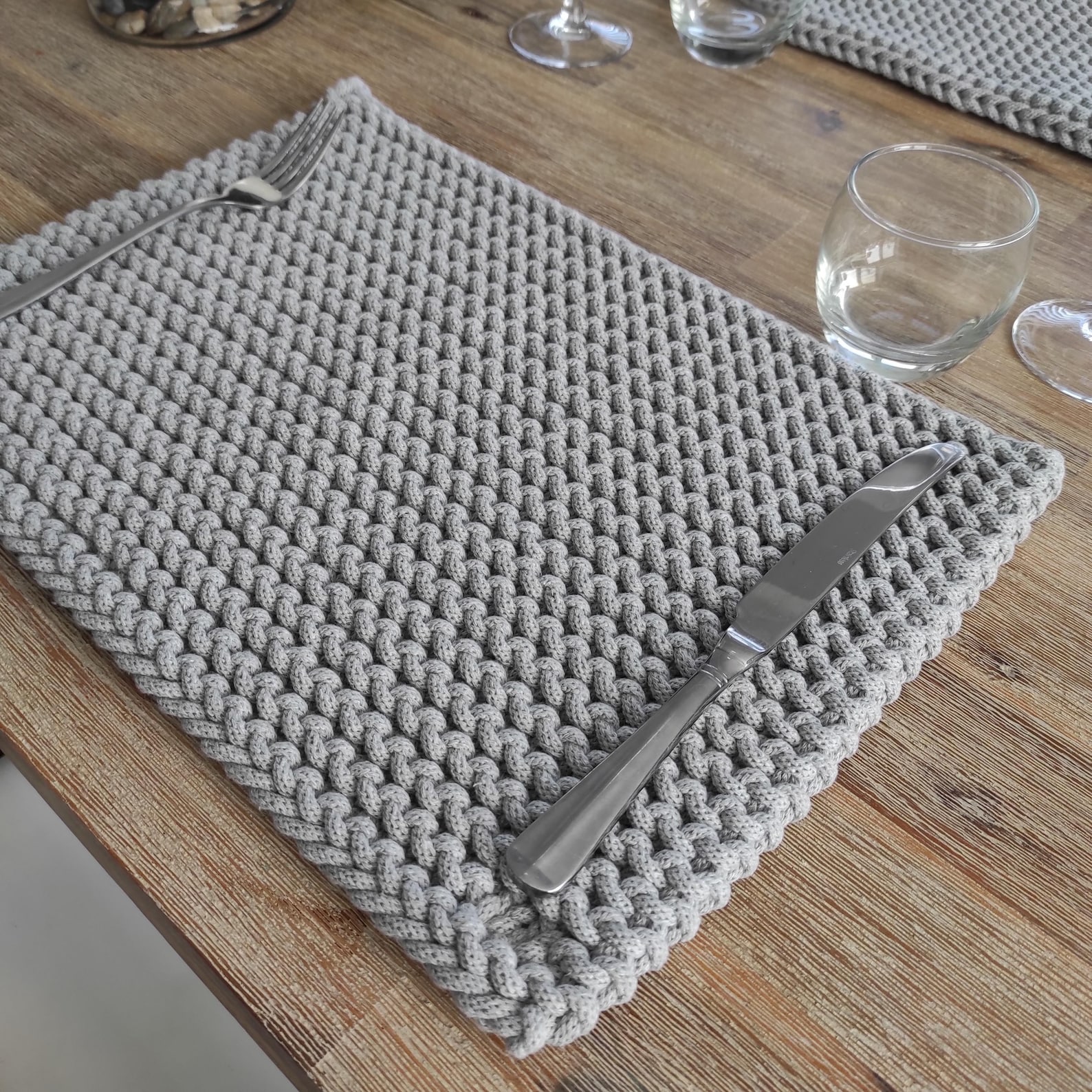 Knitted Placemat Pattern: Easy Knit Table Decor – Beginner Friendly ...