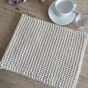 Placemat KNITTED PATTERN , PDF Table Mat, Placemat and Coaster Pattern ...