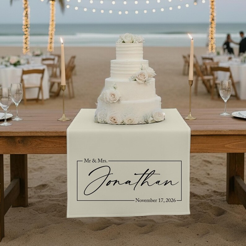 Personalized Sweetheart Table Decor Sign, Wedding Head Table Runner ...