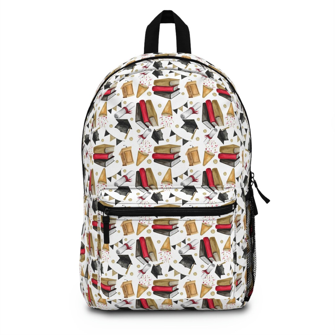 Graduation Red and Gold Backpack - Etsy