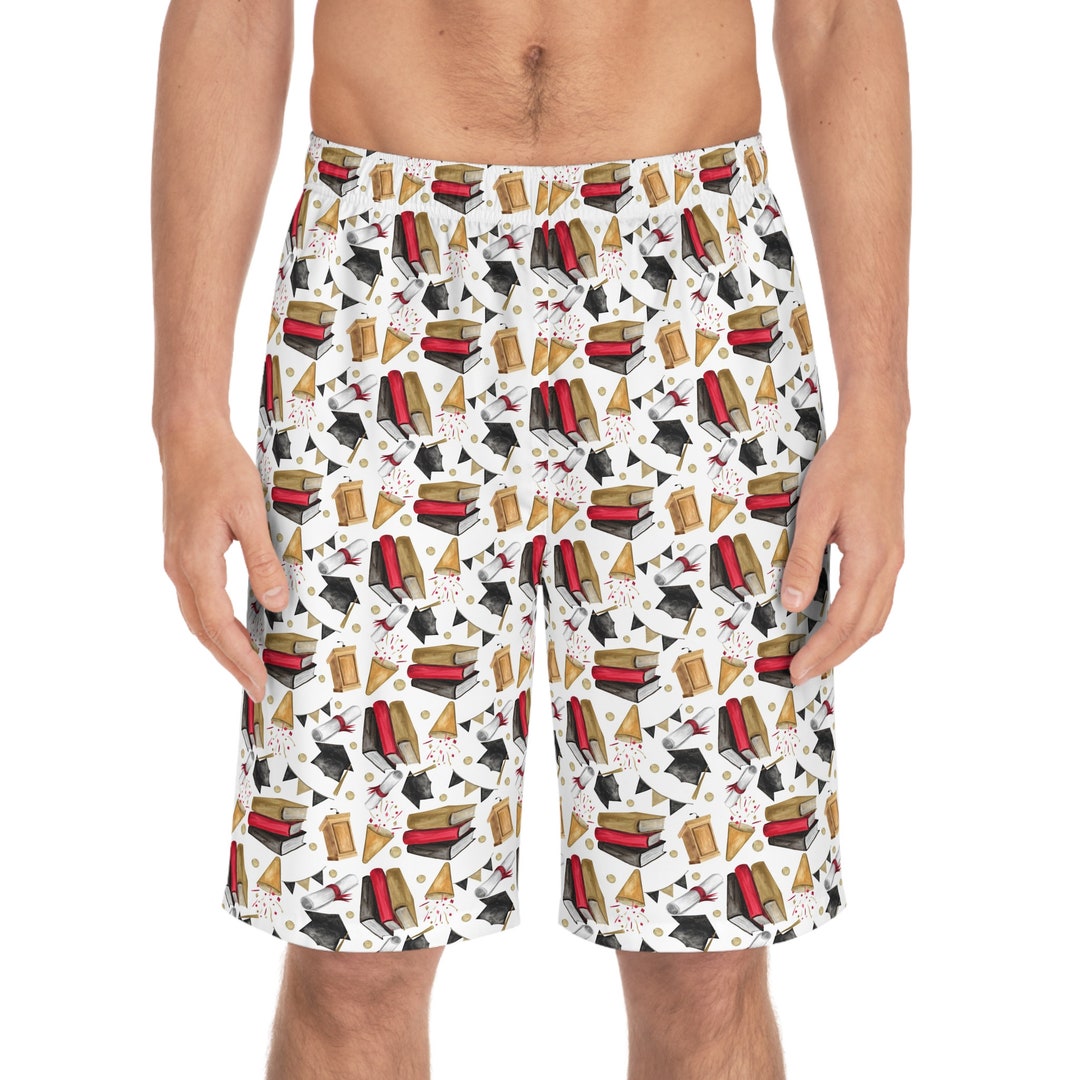 Graduation Red and Gold Men's Board Shorts AOP - Etsy