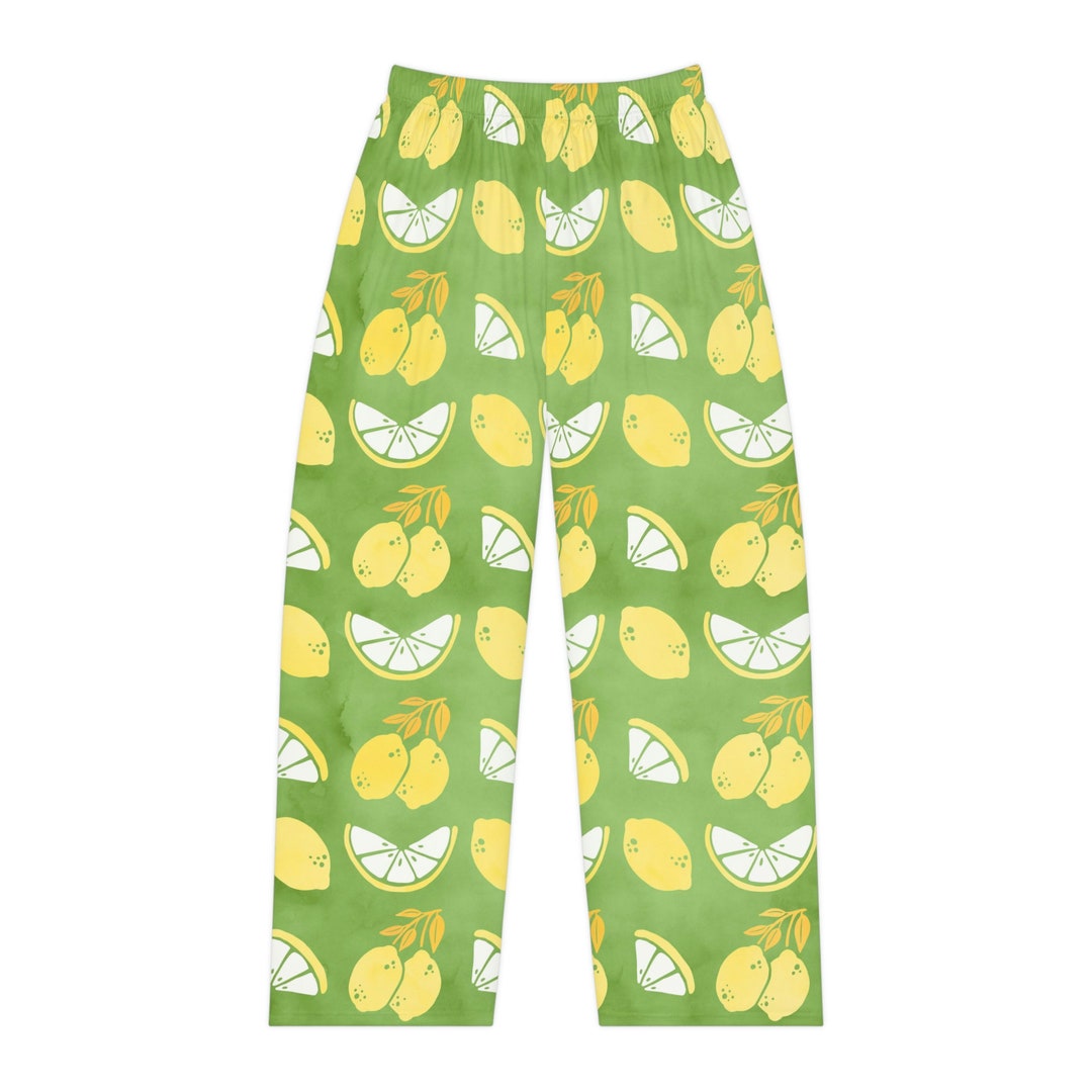 Lemons and Green Women's Pajama Pants - Etsy