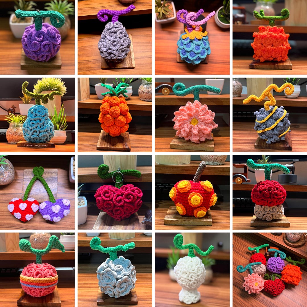 Devil Fruit Crochet Pattern Bundle, 15 Pieces Patterns - Etsy