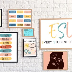 Days of the Week Days of the Week Chart ESL Classroom Decoration ...