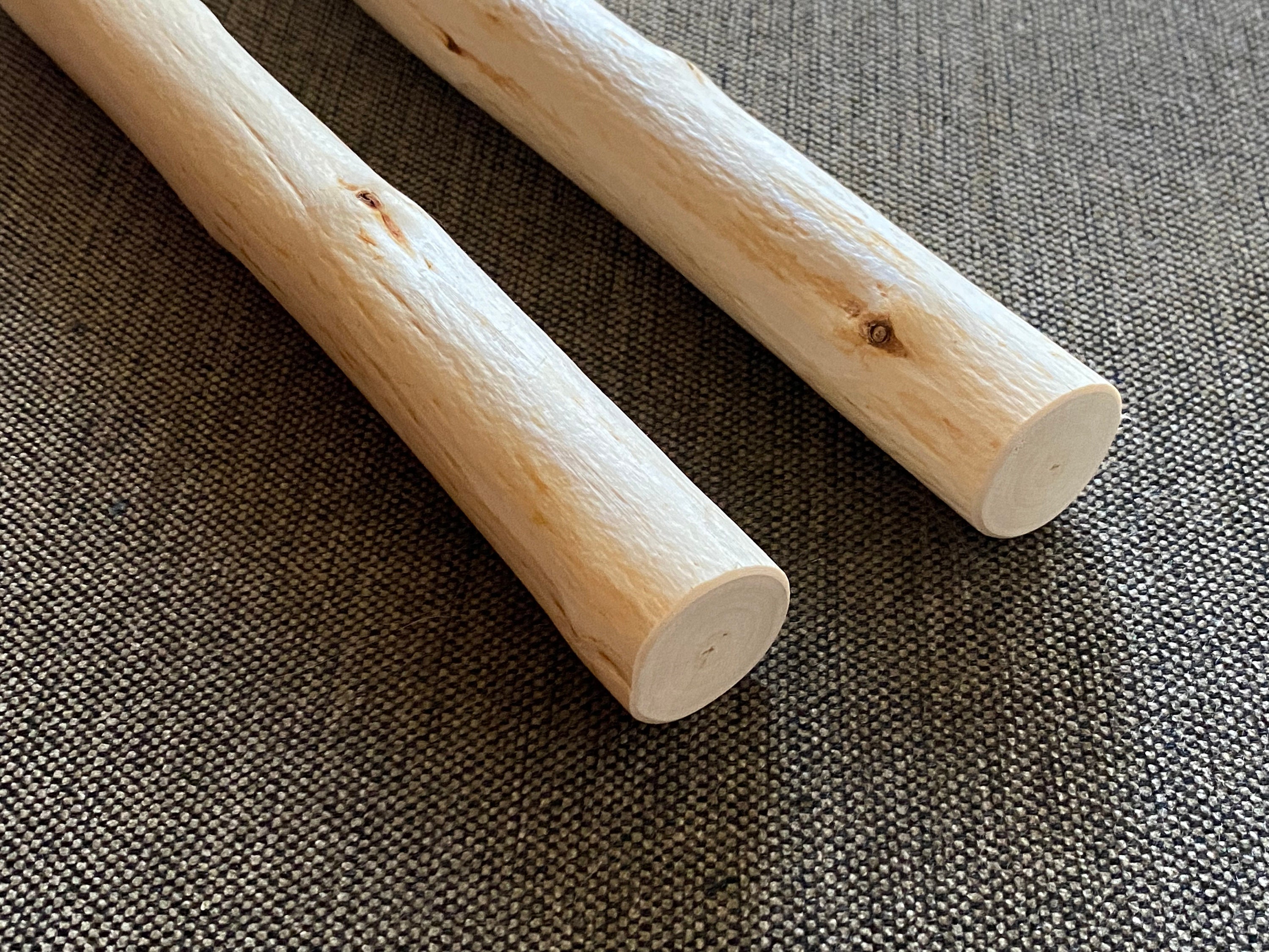 2 Psc Set of Debarked Dog Chew Stick Natural Wood Dog Toy Pet Wood Bone ...