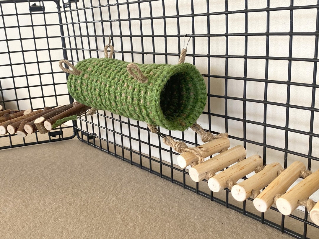 Hanging Hamster Tunel Crocheted 20 Cm/7.8'' Long Hideout for Mouse Cage ...