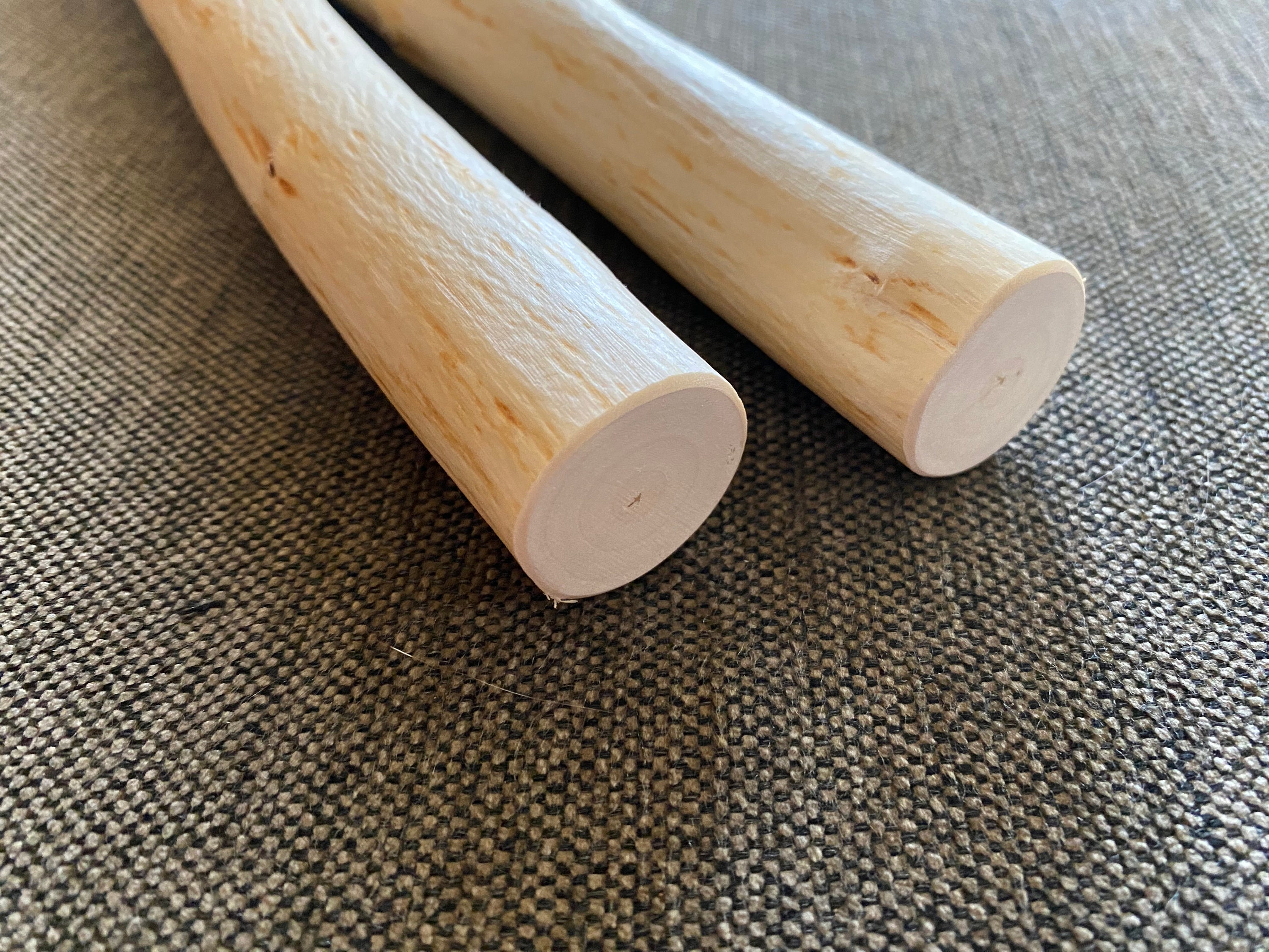 2 Psc Set of Debarked Dog Chew Stick Natural Wood Dog Toy Pet Wood Bone ...