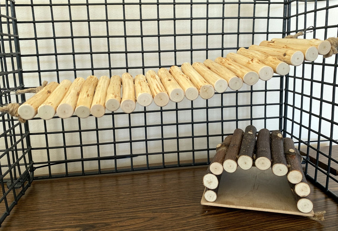Wooden Bridge for Hamsters From Natural Wood Hanging Bridge - Etsy