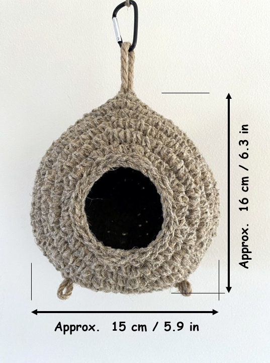 Crocheted Rat Hammock Hanging Small Pet Bed Mouse Hideout Sugar Glider ...