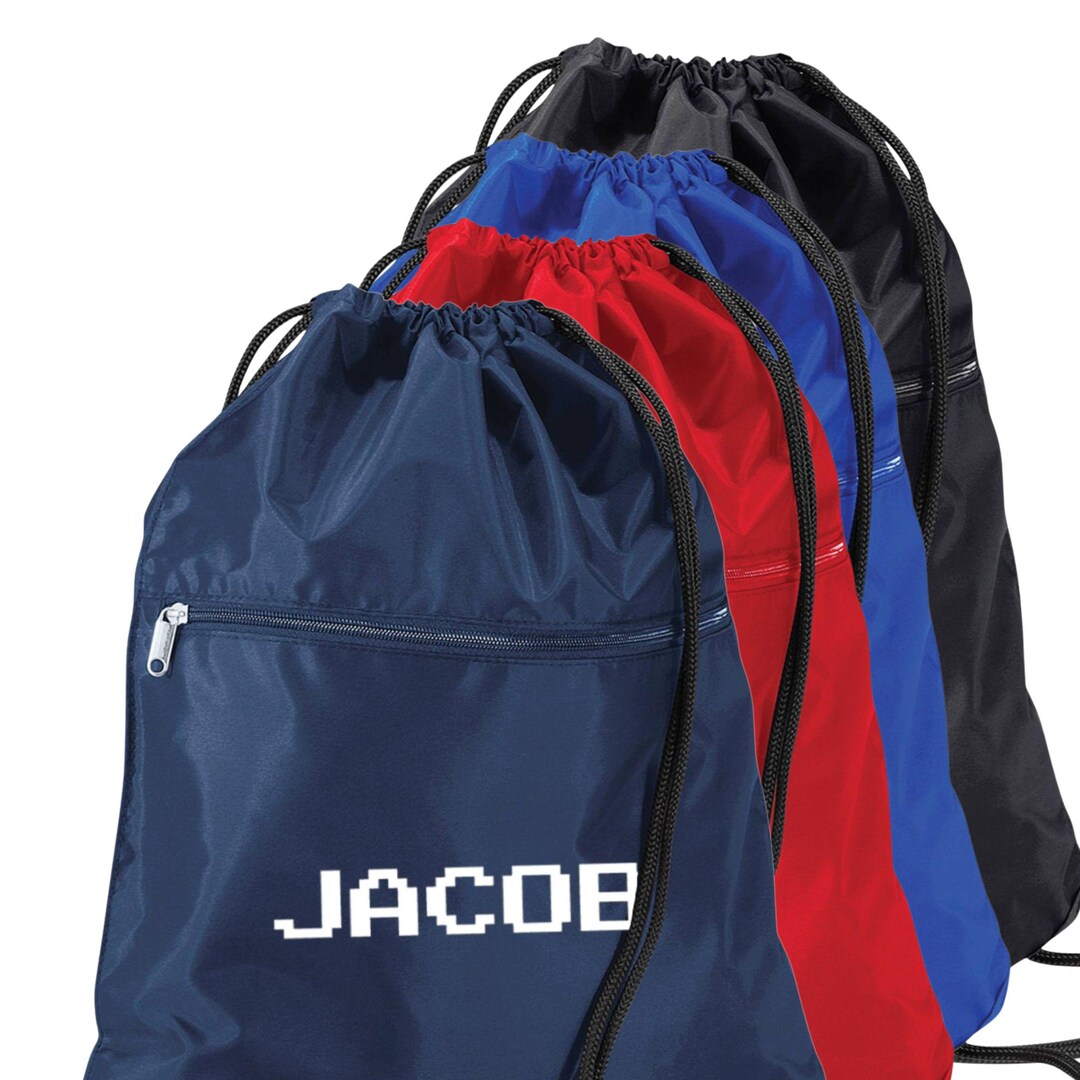 Customisable Zipped Karate Bag Drawstring Backpack PE School ...