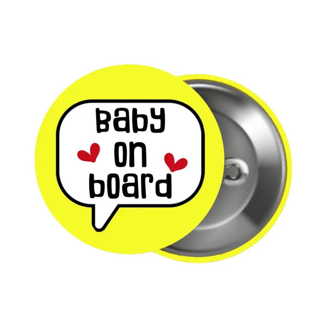EMUWORKS Baby on Board Badges , Speech Bubble Pregnancy Announcement ...