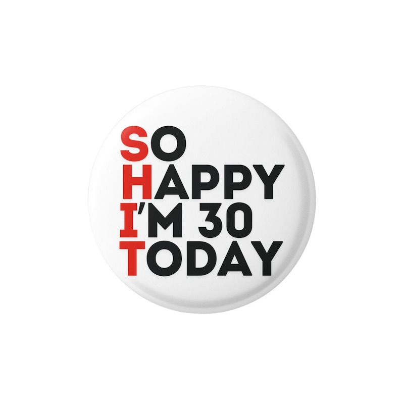 Rude Birthday Badge - Etsy UK