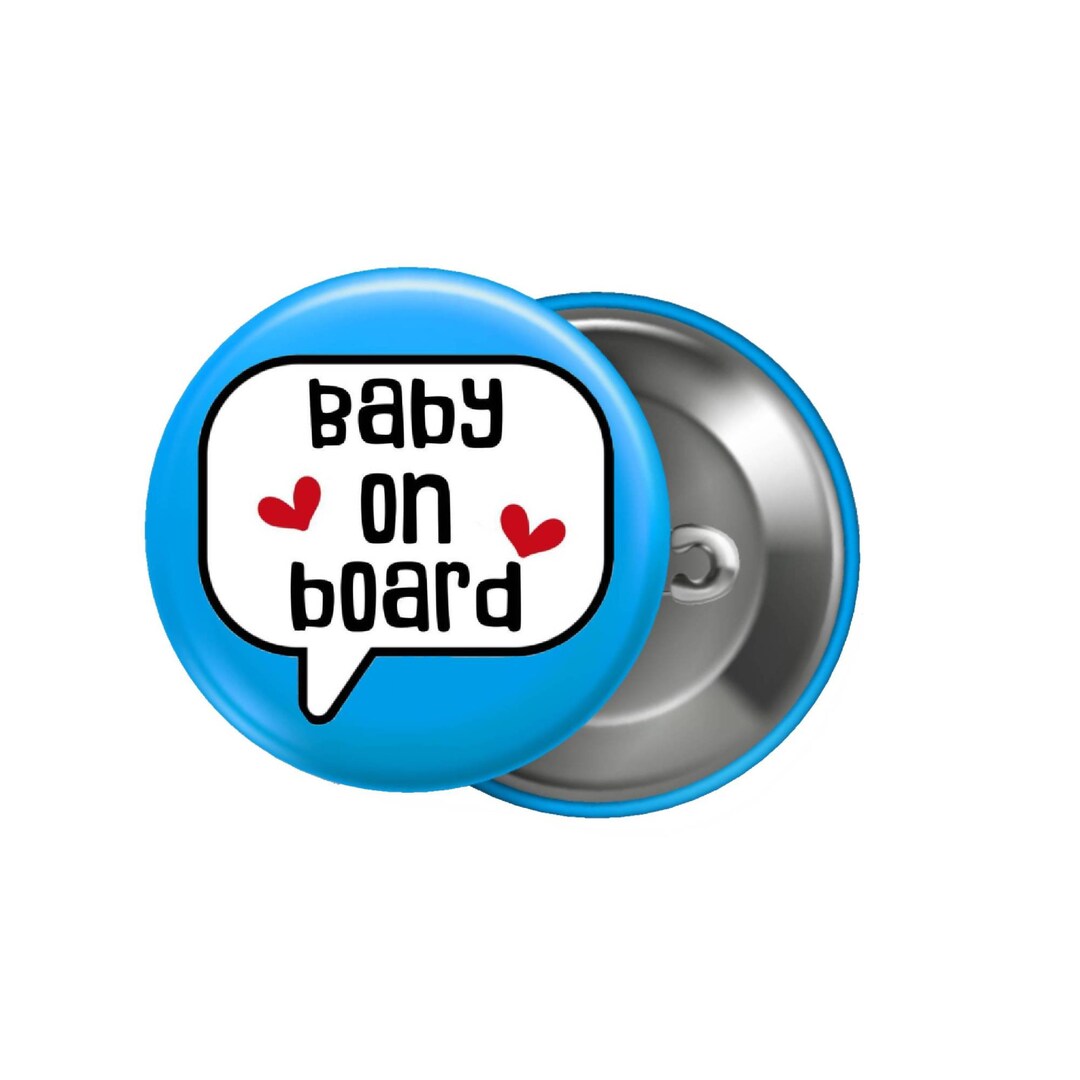 EMUWORKS Baby on Board Badges , Speech Bubble Pregnancy Announcement ...
