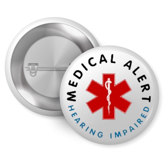 Hearing Impaired Medical Alert Logo Badge 1in 25mm - Etsy