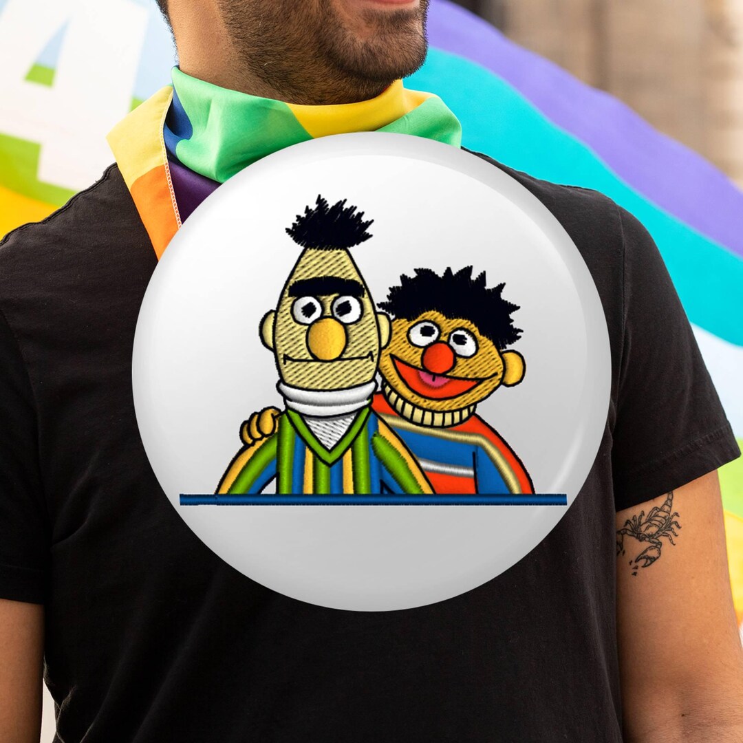 1 Inch Secure Bert and Ernie Pride Pin Badges LGBTQ Collectible Gift - Etsy