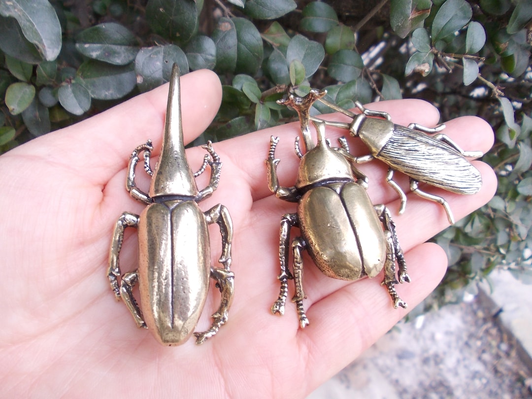 Lot of 3 Pieces Vtgbrasslover Vtg Vintage Style Brass Lucky Insect Uang ...