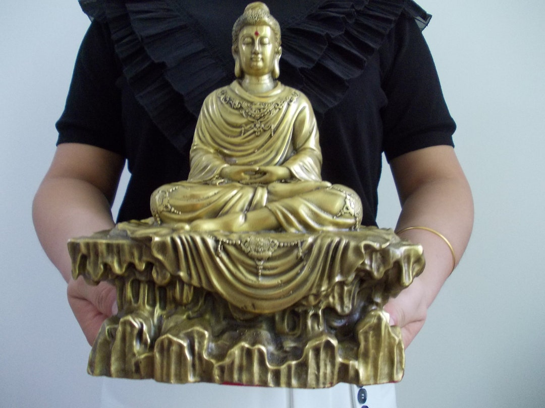 Vintage Style Buddha Copper Statue, Tibetan Antique Buddha Idol for ...