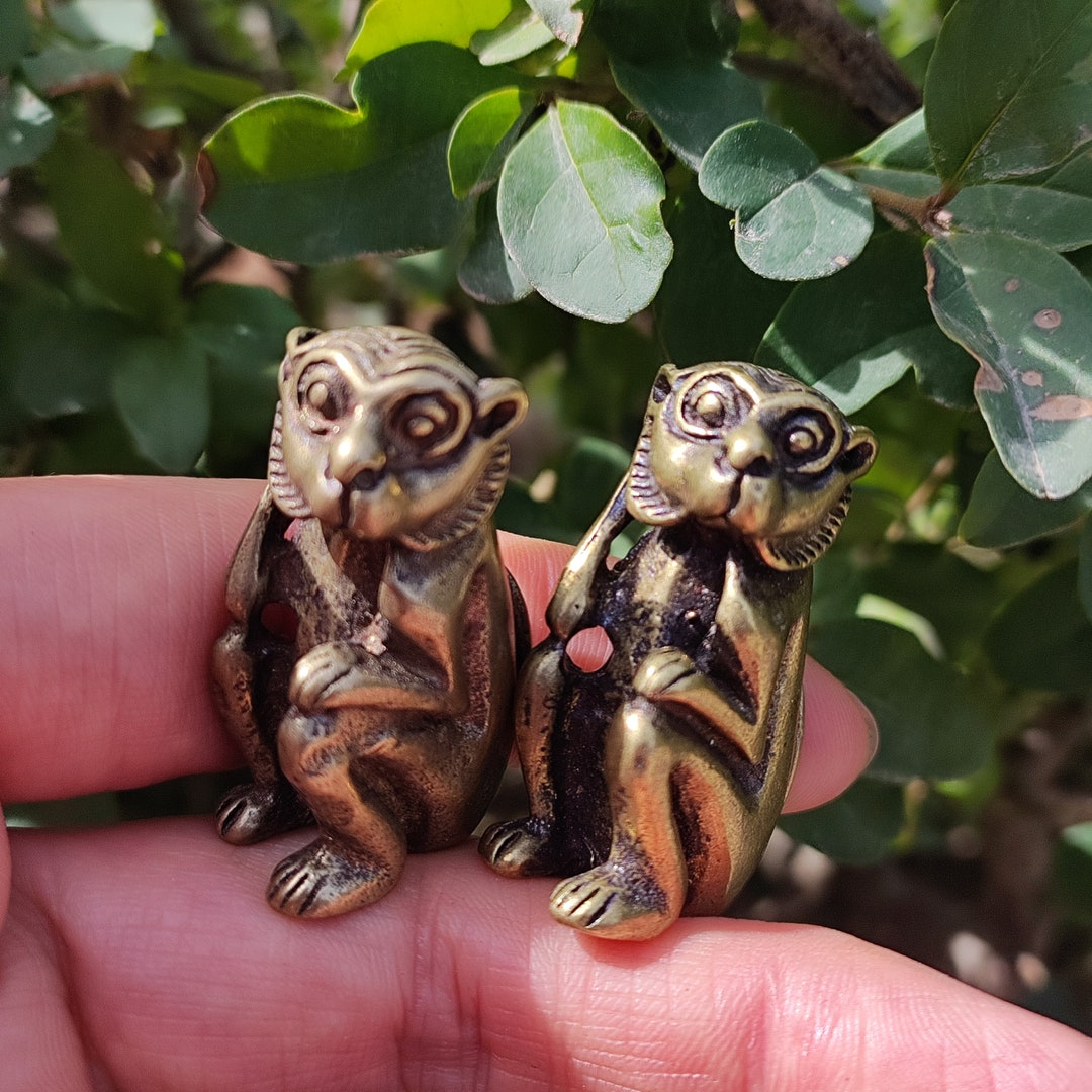 Get 2 Vtgbrasslover Vtg Vintage Style Copper Monkey Statues Figure ...