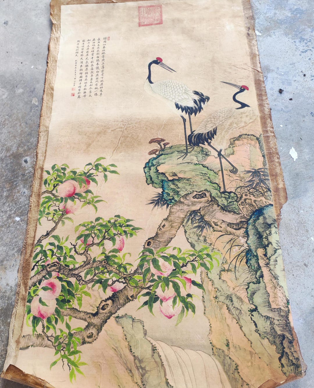 Chinese Old Scroll Painting Rice Paper Painting, Wall Decor No Mounted ...