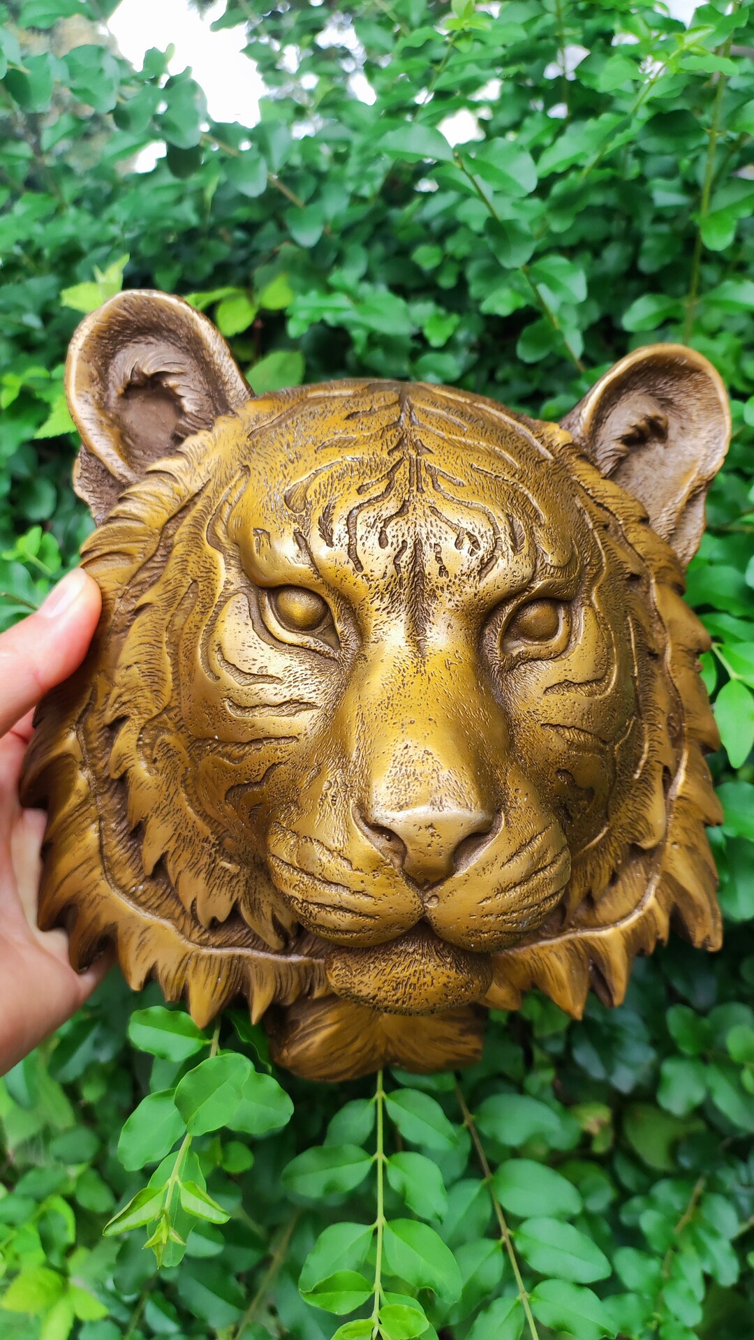 Copper King of the Jungle Tiger Head Wall Art Sculpture, Bedroom Wall ...