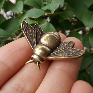 Miniature Brass Bee Figurine Model Ornament Retro Bee Animal Statue ...