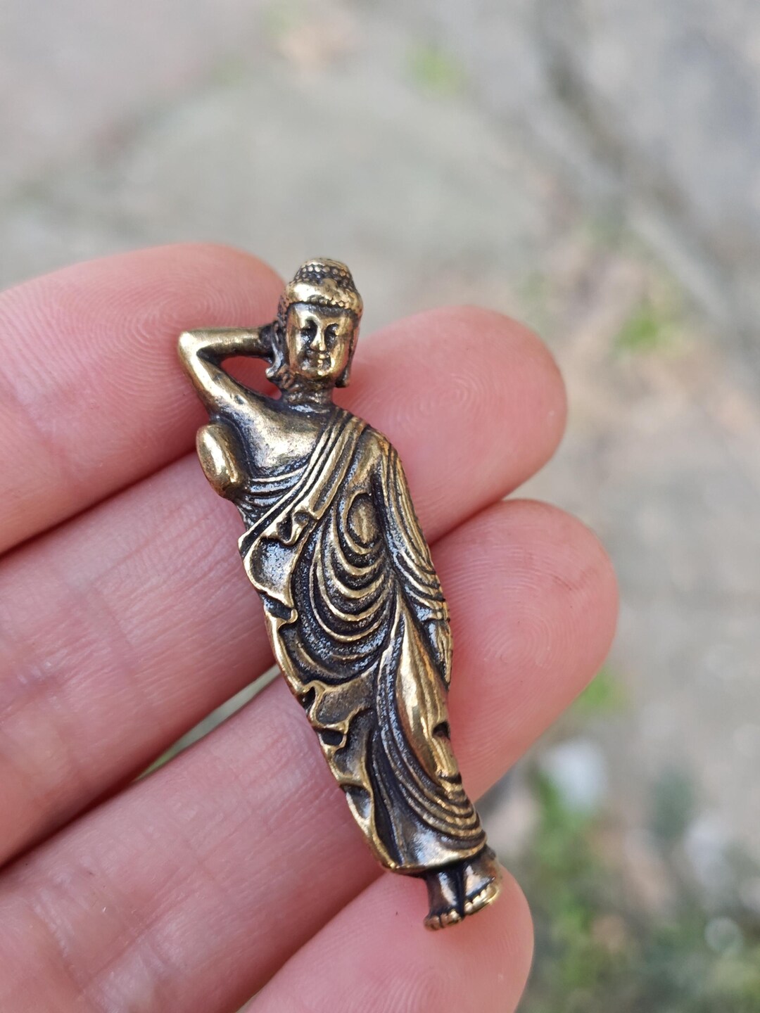 Old Antique Nepal Bronze Statue Sakyamuni Buddha Sitting Goddess ...