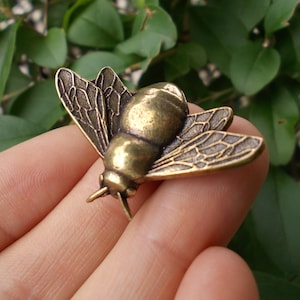 Miniature Brass Bee Figurine Model Ornament Retro Bee Animal Statue ...