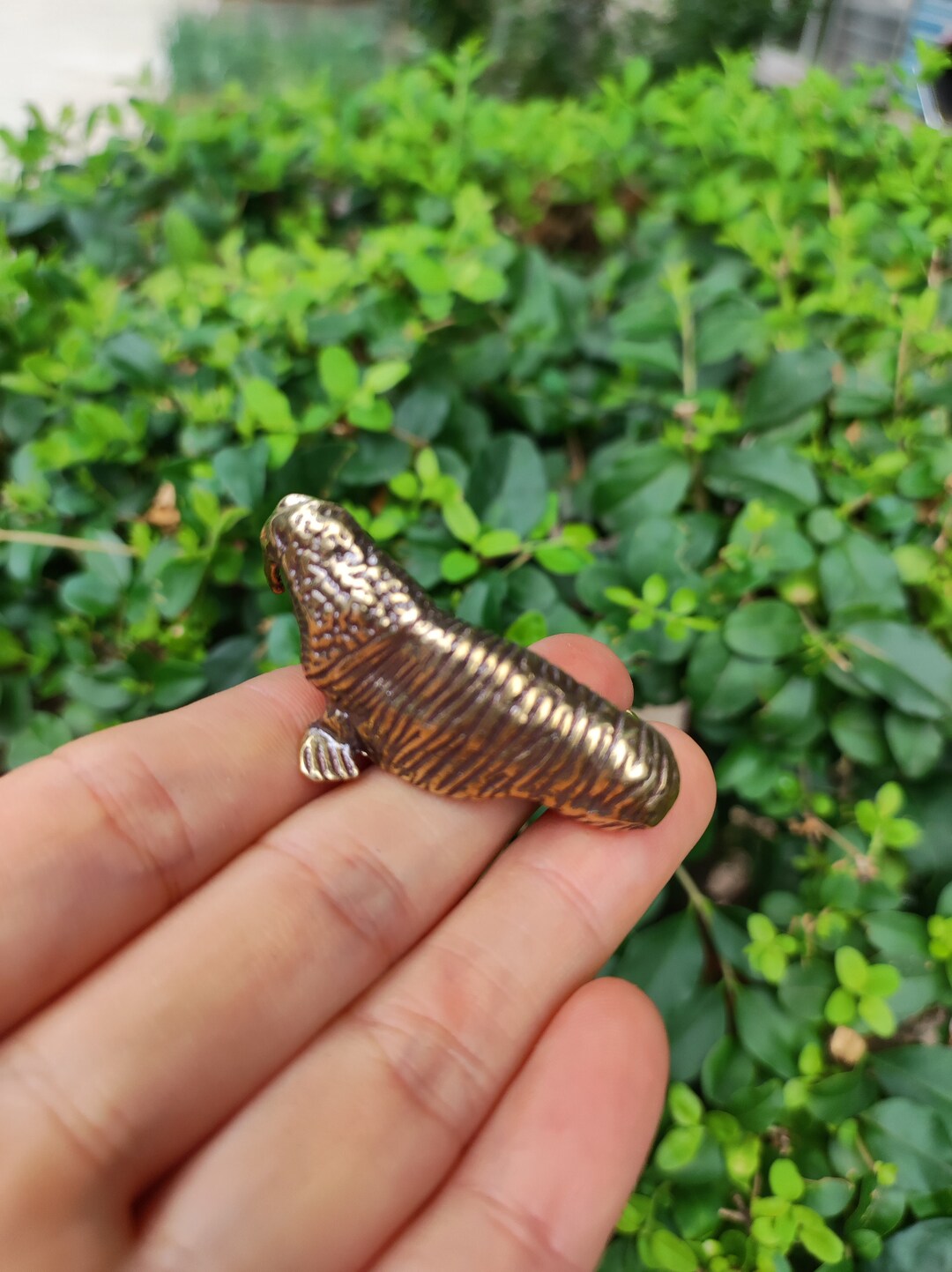 Get 2 Miniature Brass Walrus Figurine Model Ornament Retro Sea Animal ...