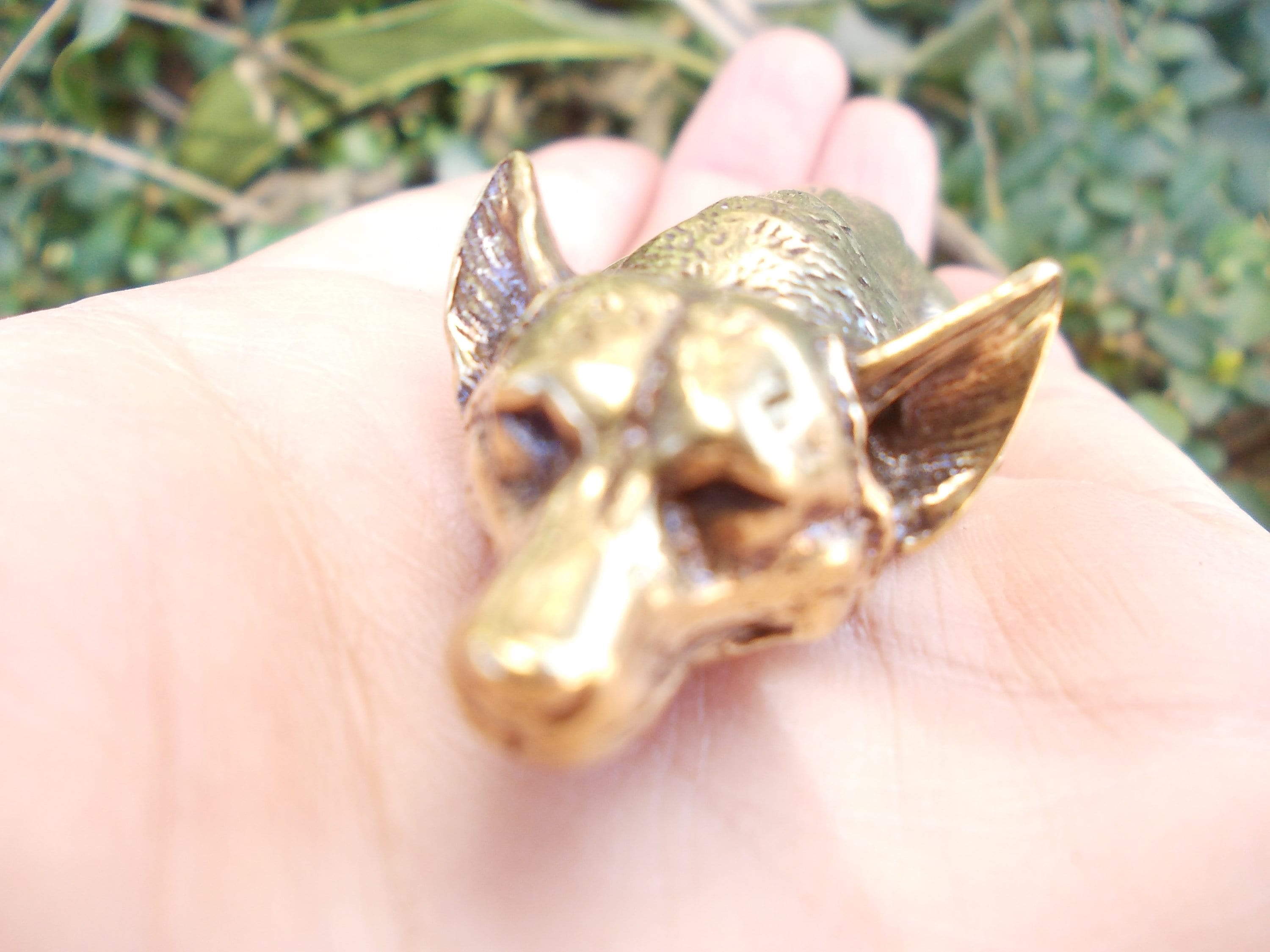 Vintage Style Mini Sleeping Copper Dog Statue Zodiac Dog Animal ...