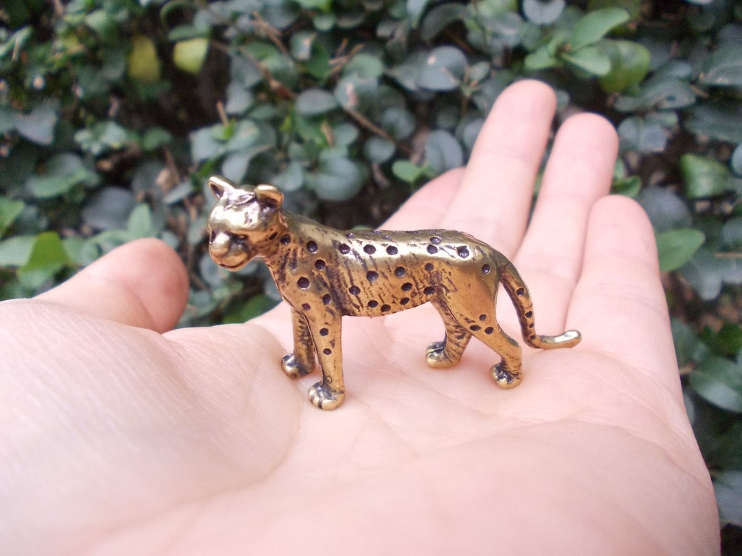 Vtgbrasslover Vtg Vintage Style Brass Leopard Statues Small Ornament ...