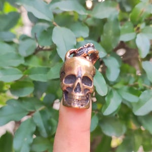 Get 2 Pieces Antique Style Humans Copper Skull Pendant Necklace Men's ...
