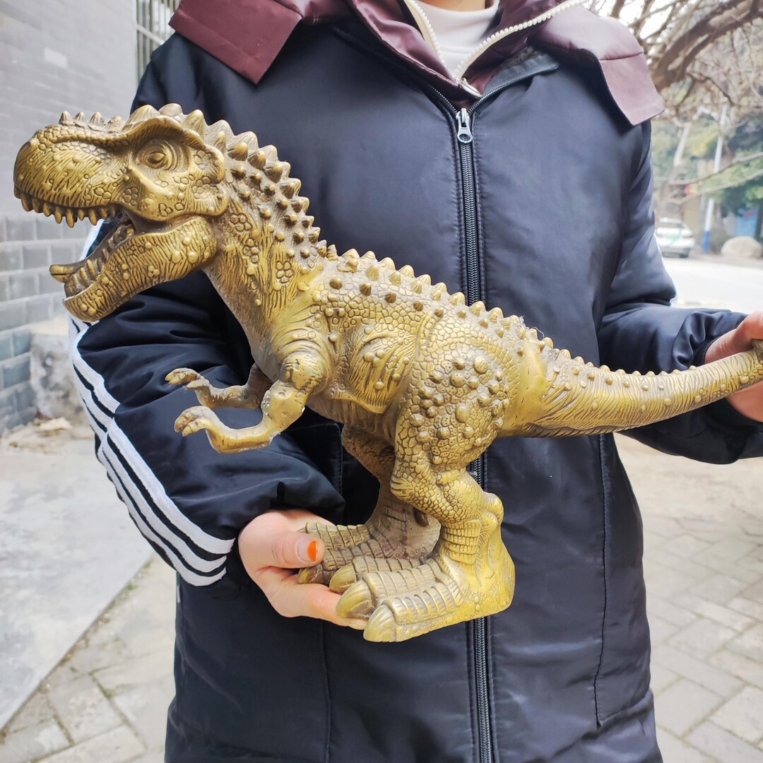 Huge Dinosaur Brass Copper Figure, Big Ornaments Toy Gift, Antique ...