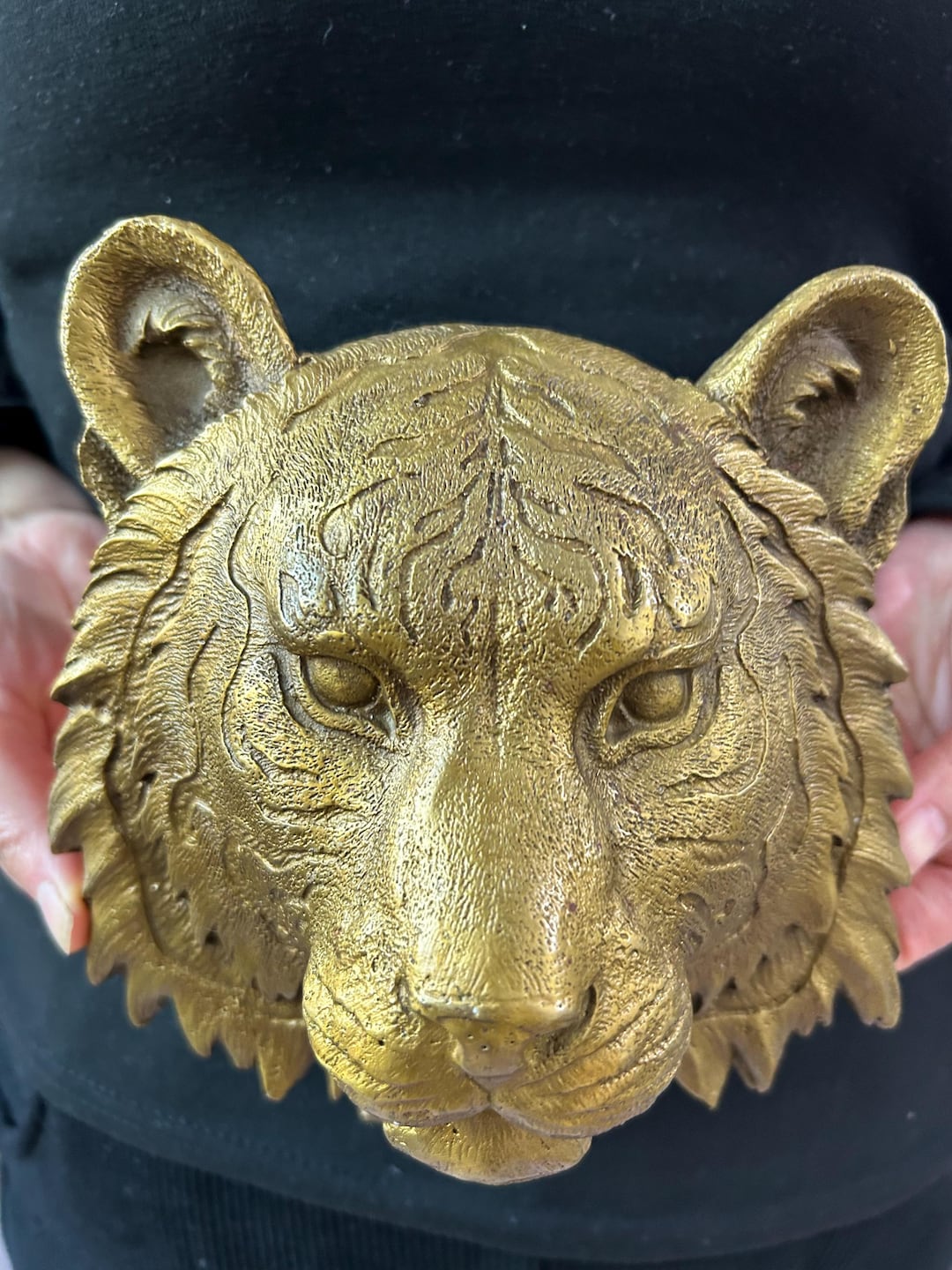 Retro Classic Pure Copper Tiger Evil Lion Sculpture Artwork South ...