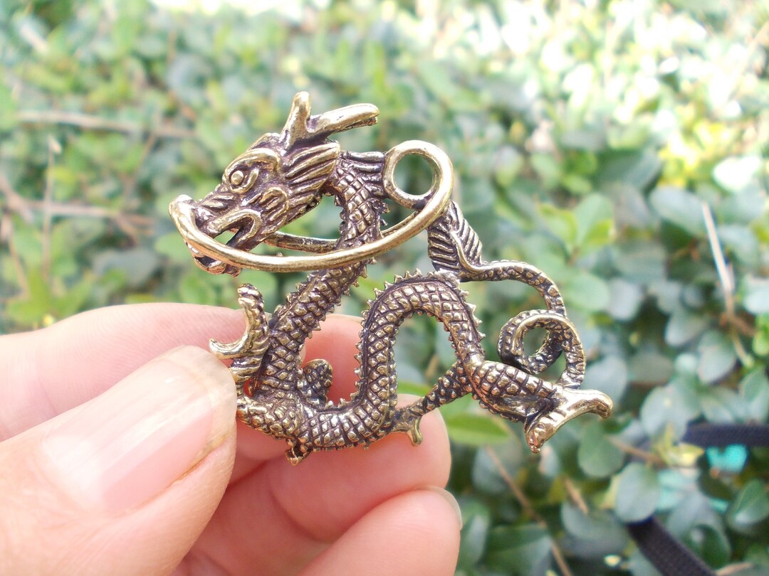 Get 2 Vtgbrasslover Vtg Vintage Style Brass Mini Dragon Statue ...